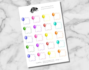 18 Cute Birthday Balloon Planner Stickers - Etsy