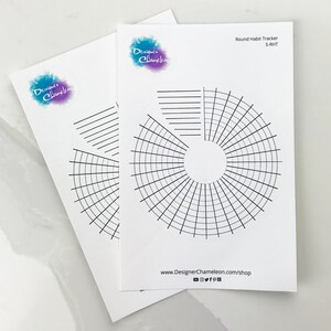 Round Monthly Habit Tracker / Circular Monthly Log - Etsy