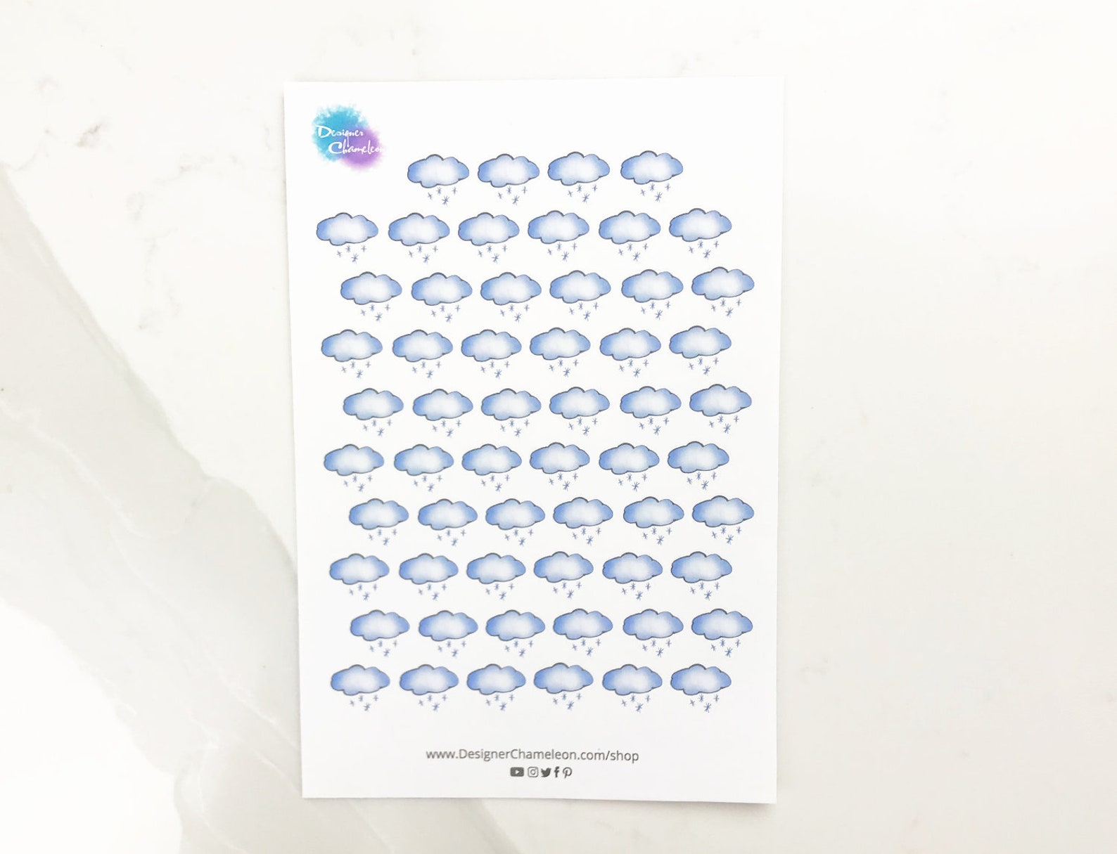 Weather Planner Stickers -sunshine, Clouds, Rain, Snow - Etsy