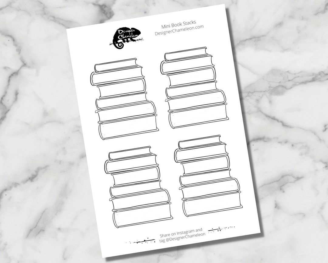 Book Stack Reading Tracker Planner Stickers -mini Size - Etsy
