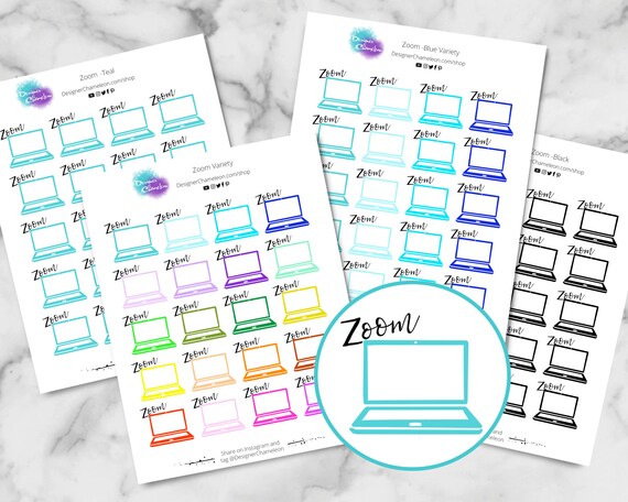 Zoom Meeting Planner Icon Stickers - Etsy