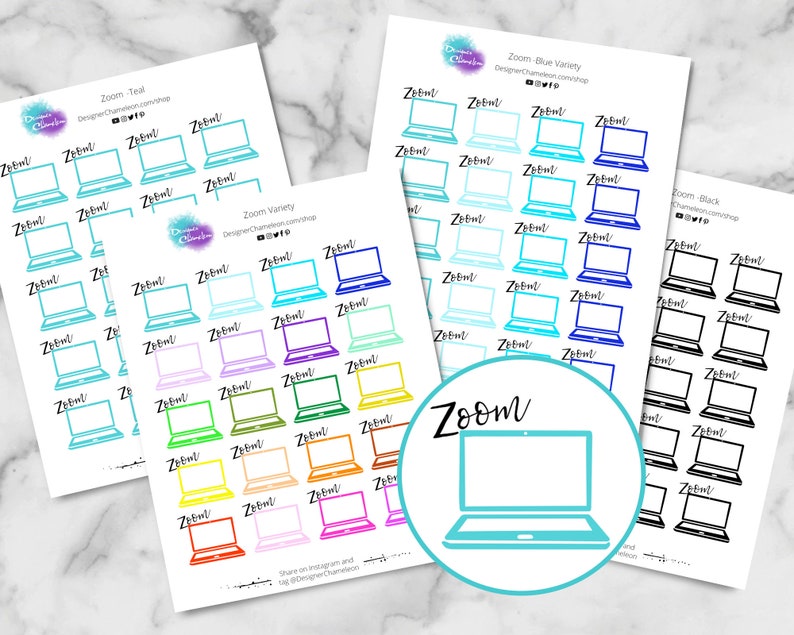 Zoom Meeting Planner Icon Stickers - Etsy