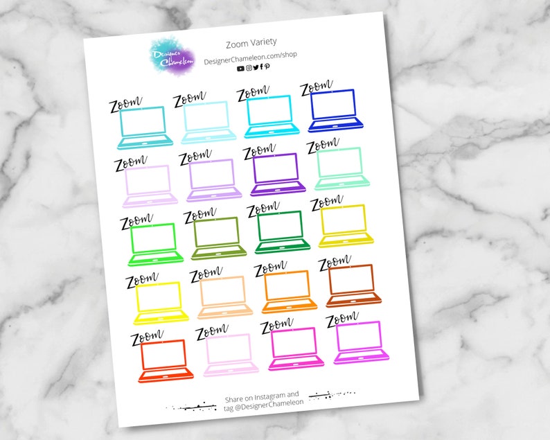Zoom Meeting Planner Icon Stickers - Etsy