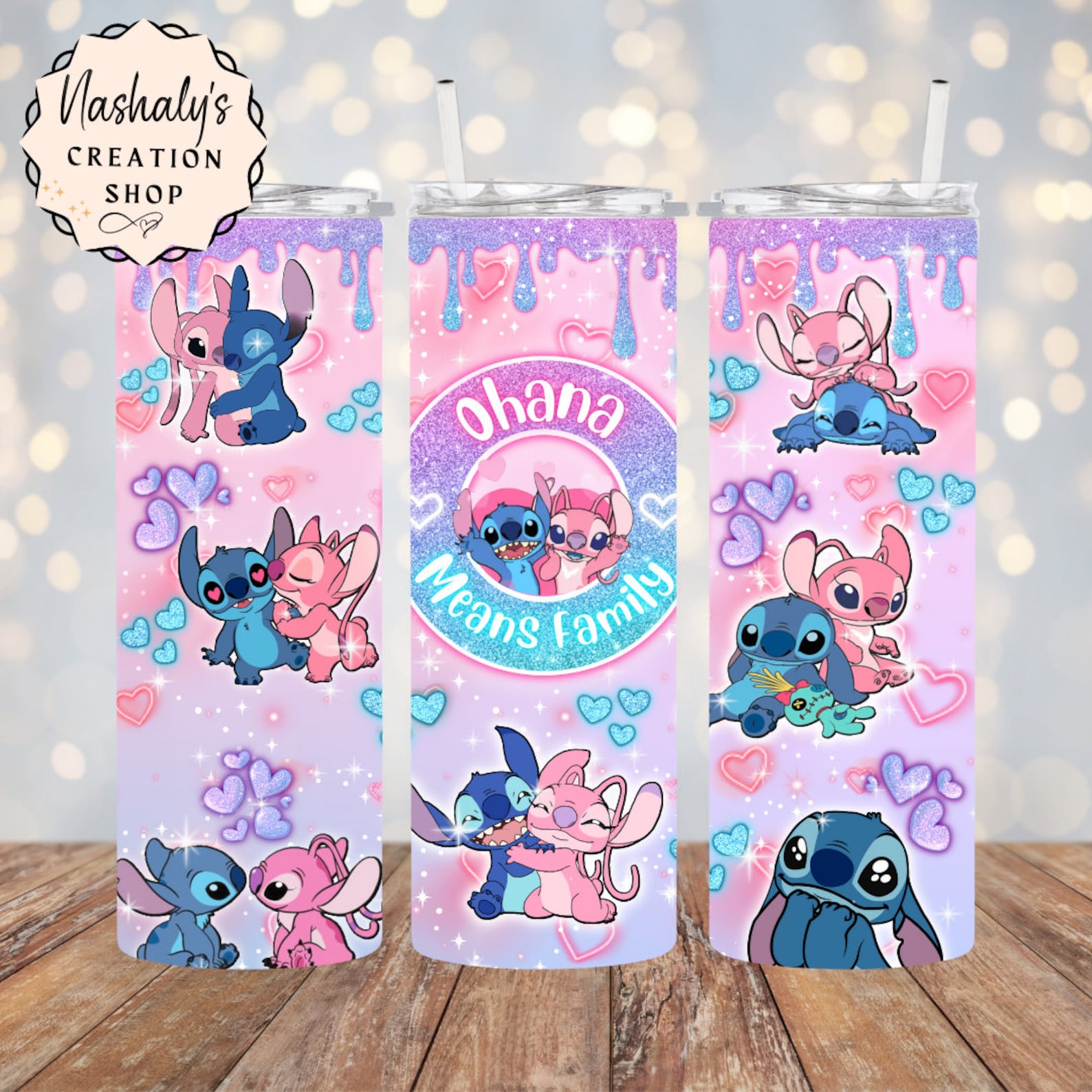 Stitch And Angel Tumbler Etsy