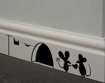 Mouse Hole Wall Decal,mouse Hole Sticker,kitchen Decor,mousehole,decal ...