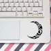 Moon Art Decal, Moon and Stars Decal, Moon Laptop Decal, Moon Sticker ...