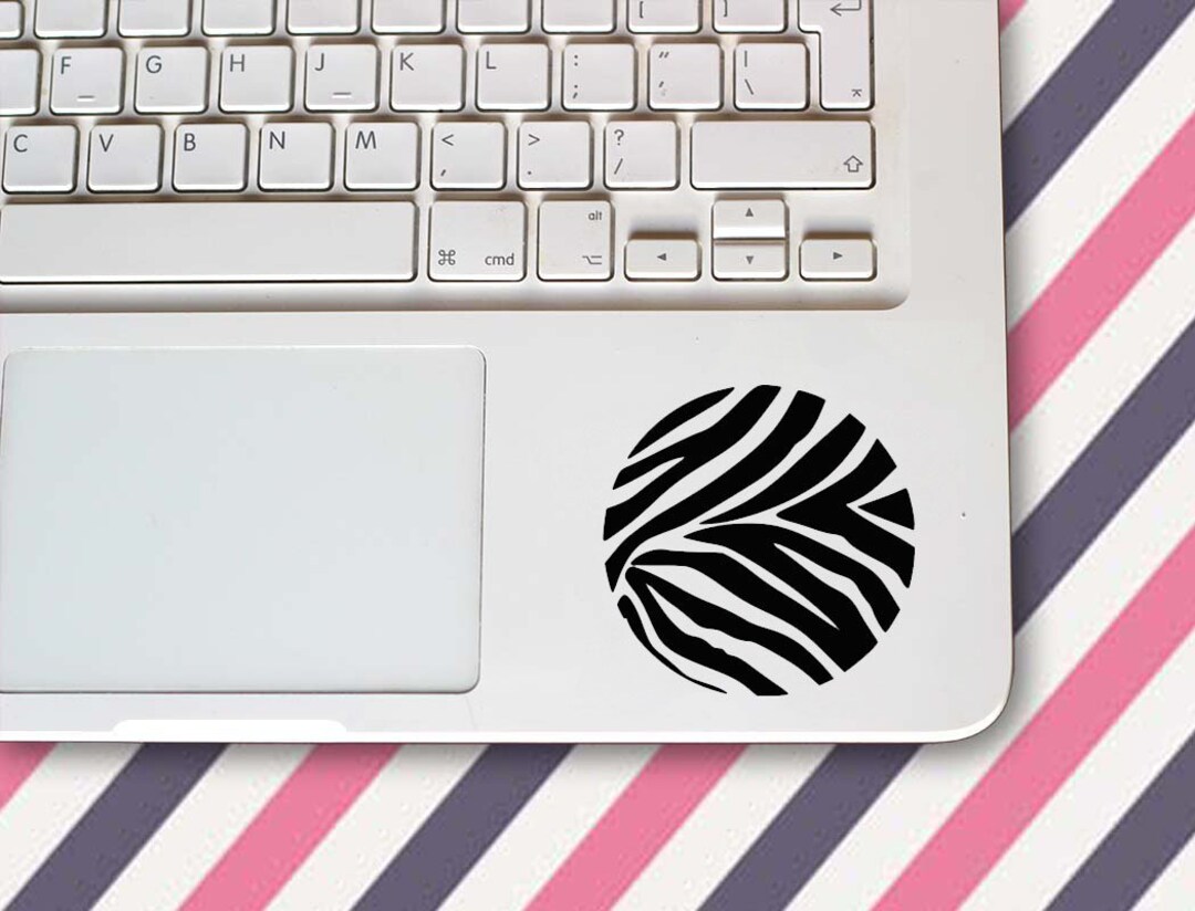 Zebra Decor Decal, Zebra Circle Decal, Zebra Laptop Decal, Zebra Wall ...