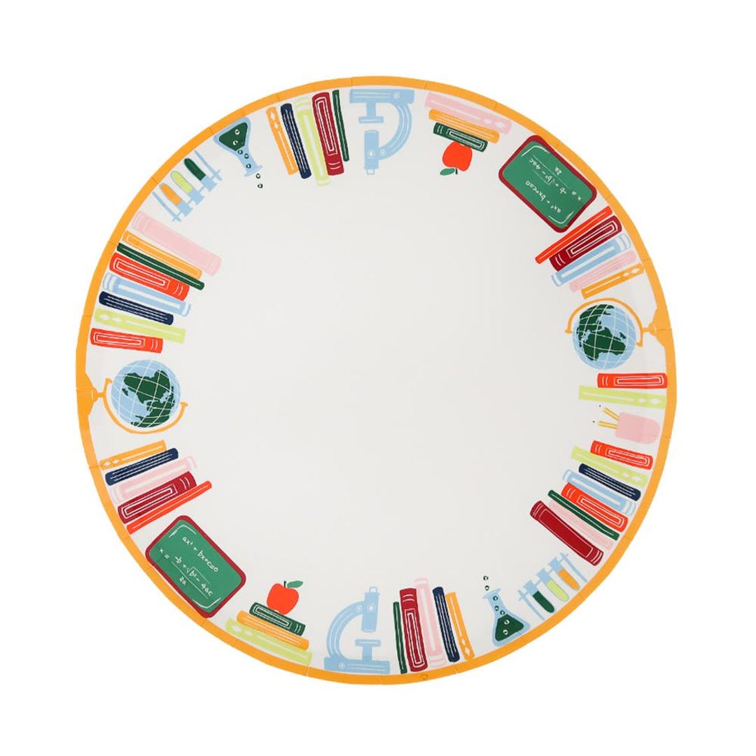Smarty Pants Bookshelf Large Plates - Pack of 8 - Etsy