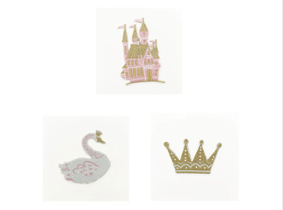 Castle, Crown, or Swan Patches - 3 Style Options - Etsy
