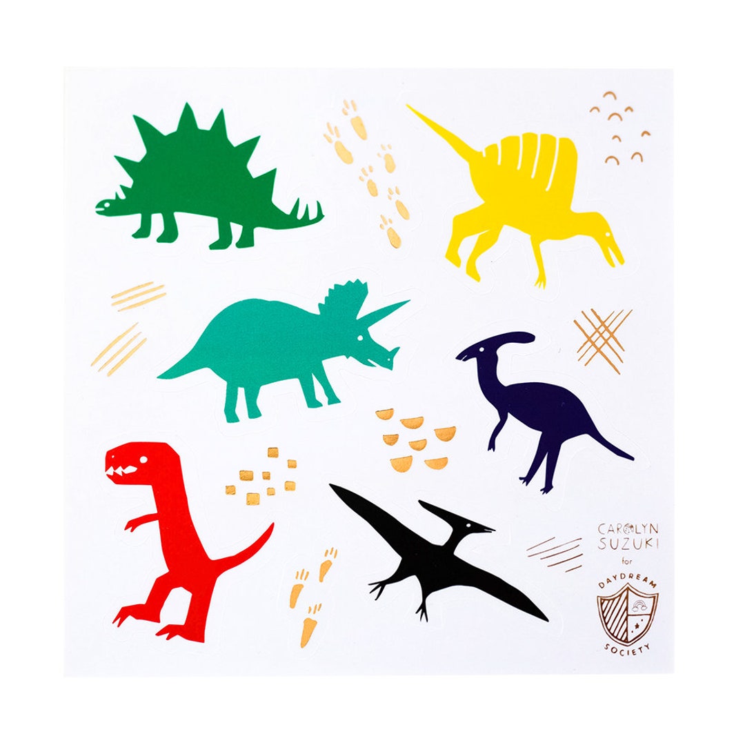 Dinosaur Sticker Set - Pack of 4 - Etsy