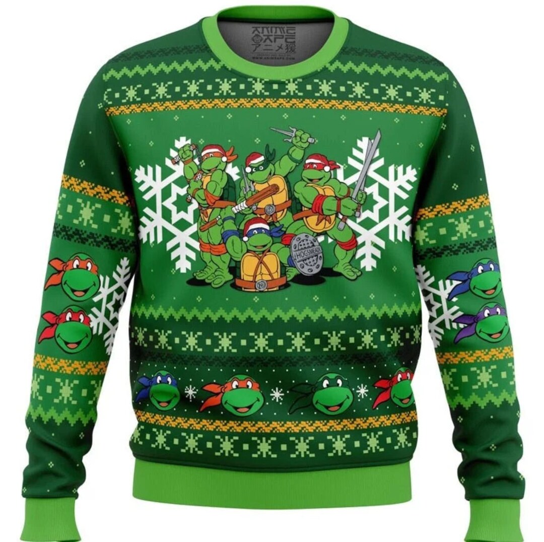 Teenage Mutant Ninja Turtle TMNT Christmas Ugly Christmas - Etsy