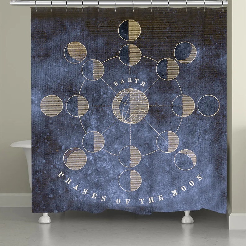 Phases of the Moon Shower Curtain - Etsy
