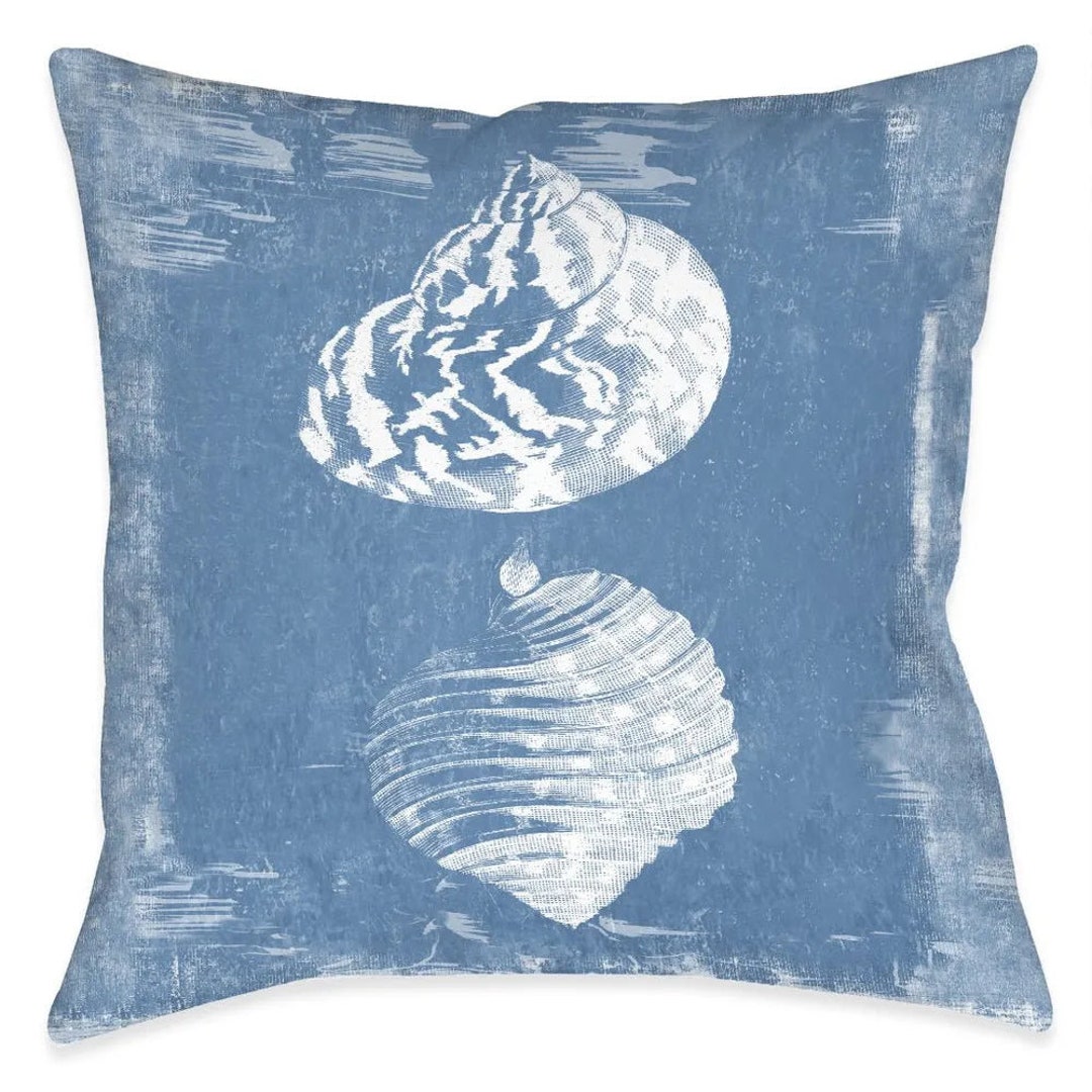 Shell Blueprint Outdoor Decorative Pillow - Etsy