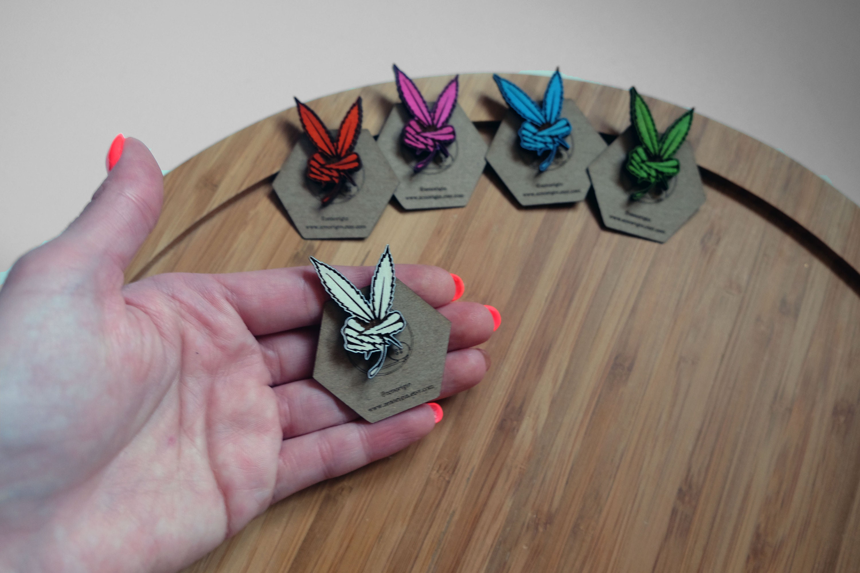 Wood Cannabis Leaf Peace Sign Hat/lapel/lanyard Pin Buy 2 | Etsy