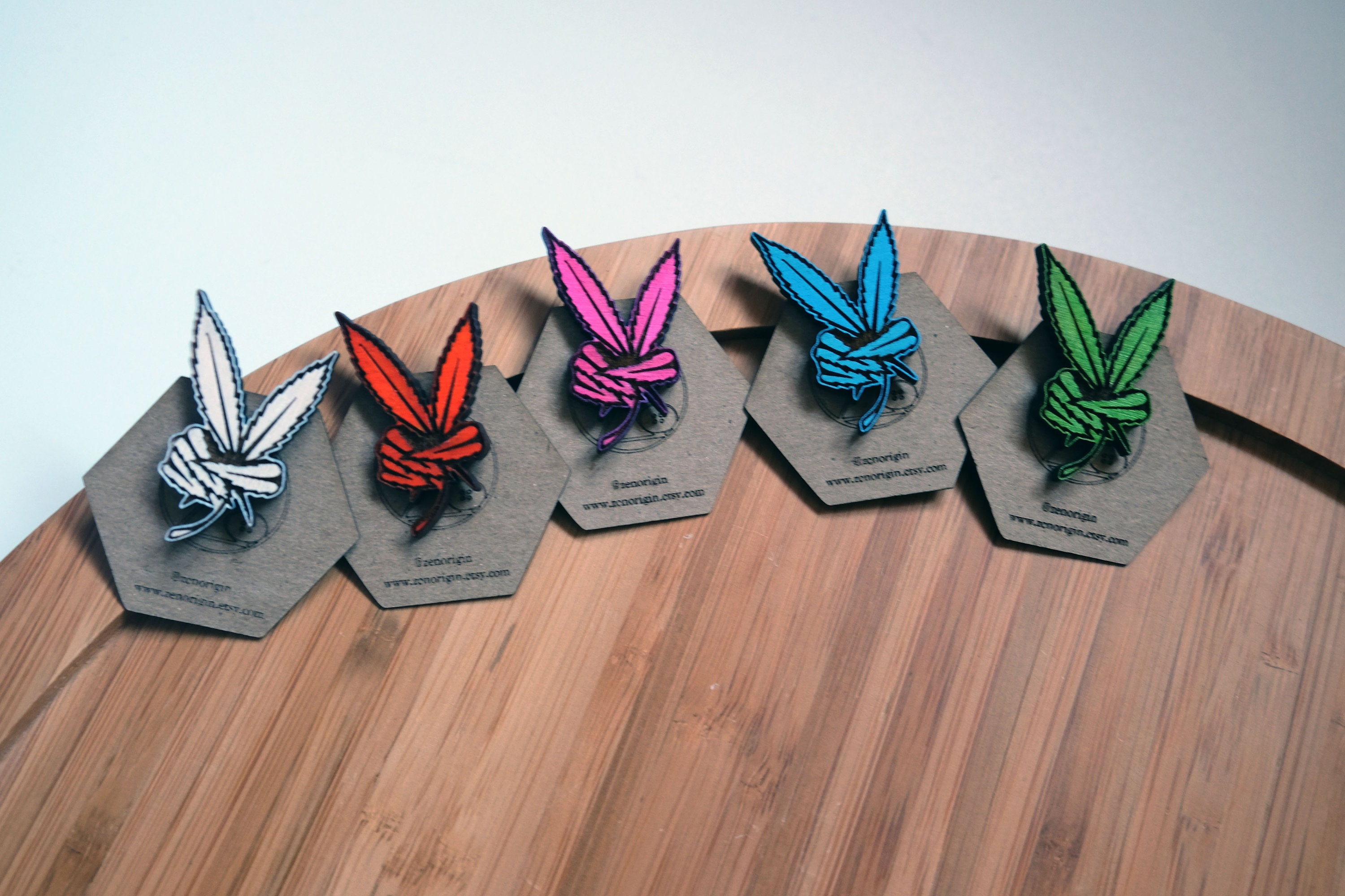 Wood Cannabis Leaf Peace Sign Hat/lapel/lanyard Pin Buy 2 | Etsy