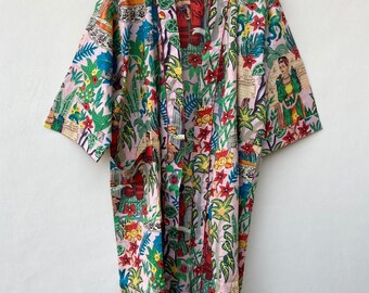 Indian cotton robe | Etsy