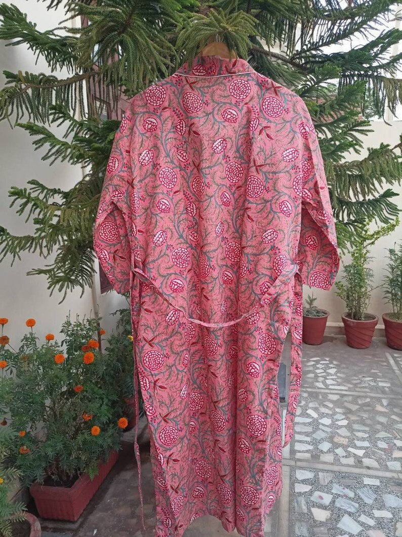 Bath Robe100% Pure Cotton Indian Floral Hand Block Print - Etsy