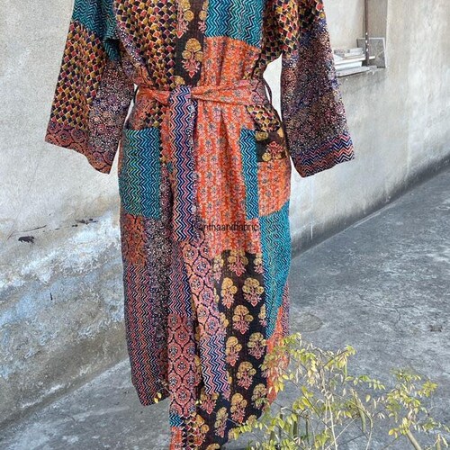 Patchwork Kantha Robe100% Pure Cotton Indian Handmade - Etsy