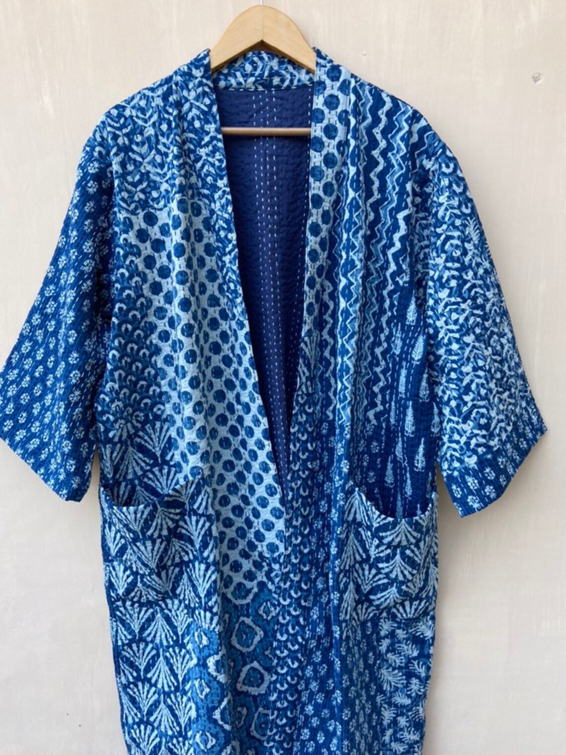 Cotton RobePure Cotton Bath RobeIndian Handmade Patchwork | Etsy