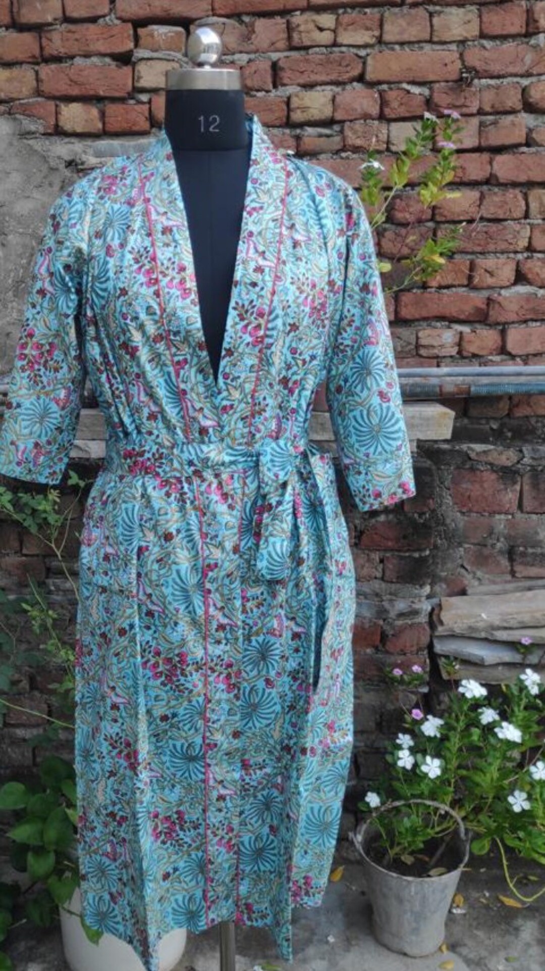 Bath Robe Cotton Robe,kimono Indian Pure Cotton Butterfly Bath Robe ...
