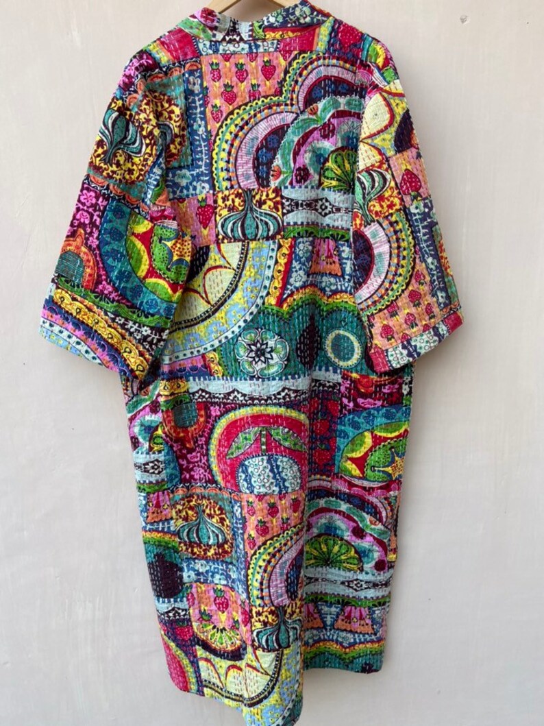 Cotton Robepure Cotton Bath Robeindian Handmade Kantha - Etsy