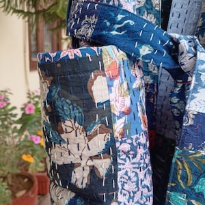 Patchwork Bath Robe, 100% Cotton Indian Pure Cotton Handmade Kantha ...