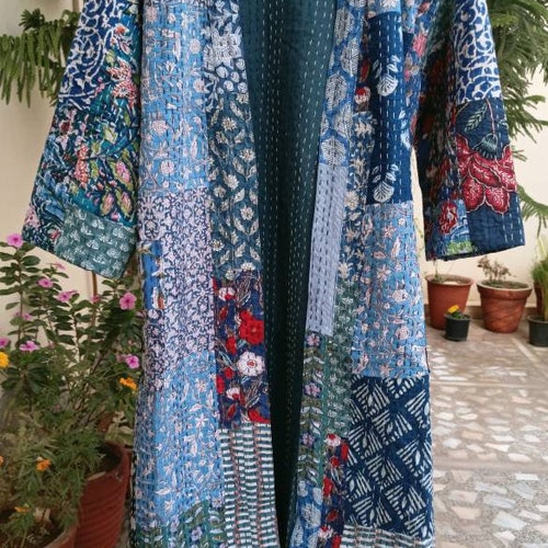 Patchwork Kantha Robepure Cotton Indian Handmade Robecotton - Etsy