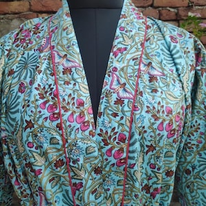Bath Robe Cotton Robe,kimono Indian Pure Cotton Butterfly Bath Robe ...