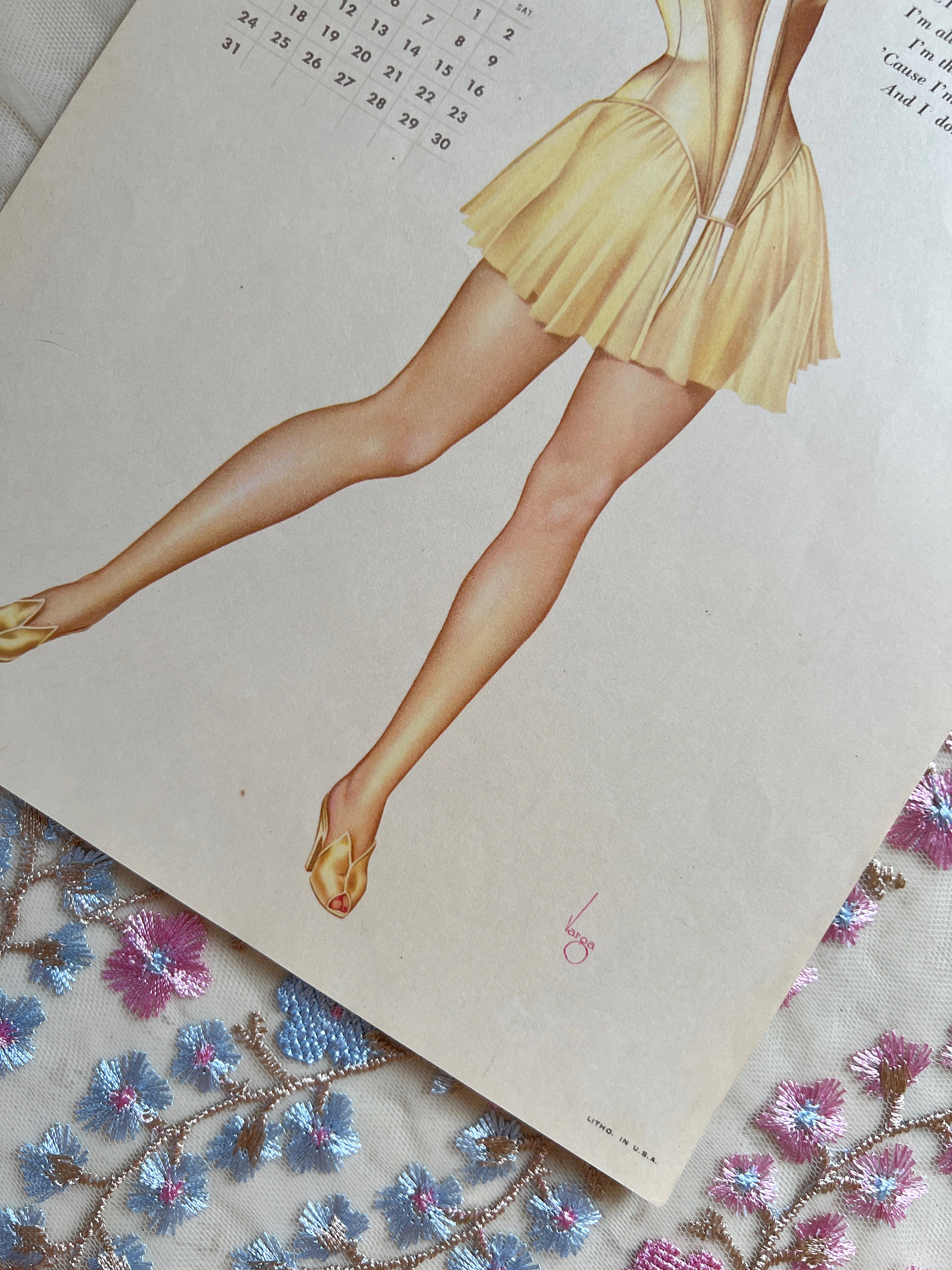 Original October 1948 Alberto Vargas Pinup Calendar | the Varga Girl - Etsy