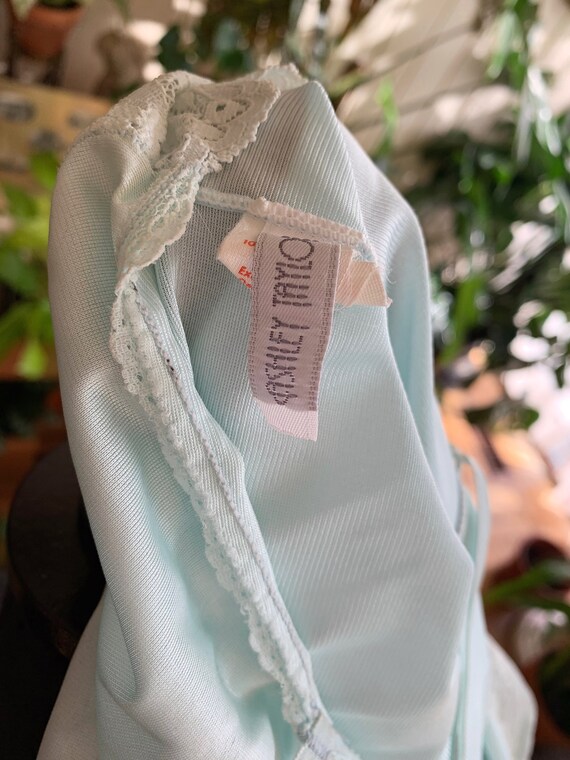 1970s Ashley Taylor Intimates Light Blue Lace Lingeri… - Gem