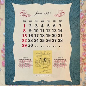 Original June 1947 Alberto Vargas Pinup Calendar | Esquire Magazine ...