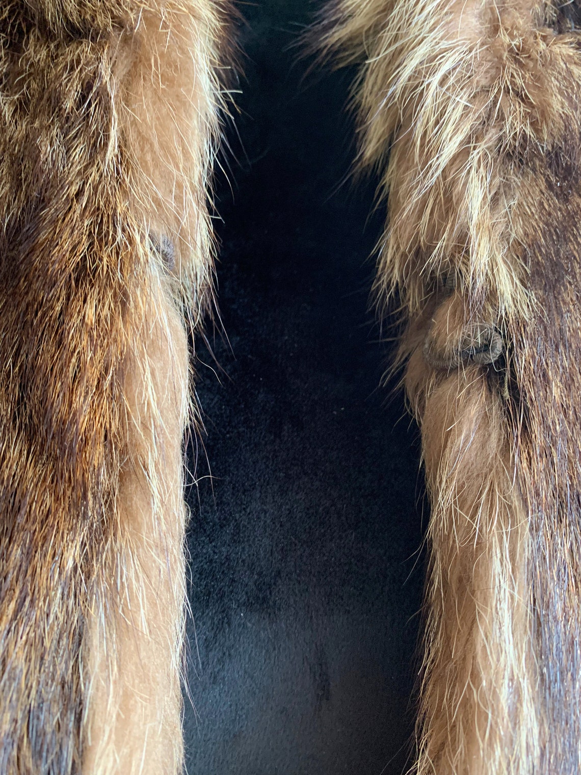 1940s Brown and Silver Wolf Fur Coat by Charles Gora's - Etsy