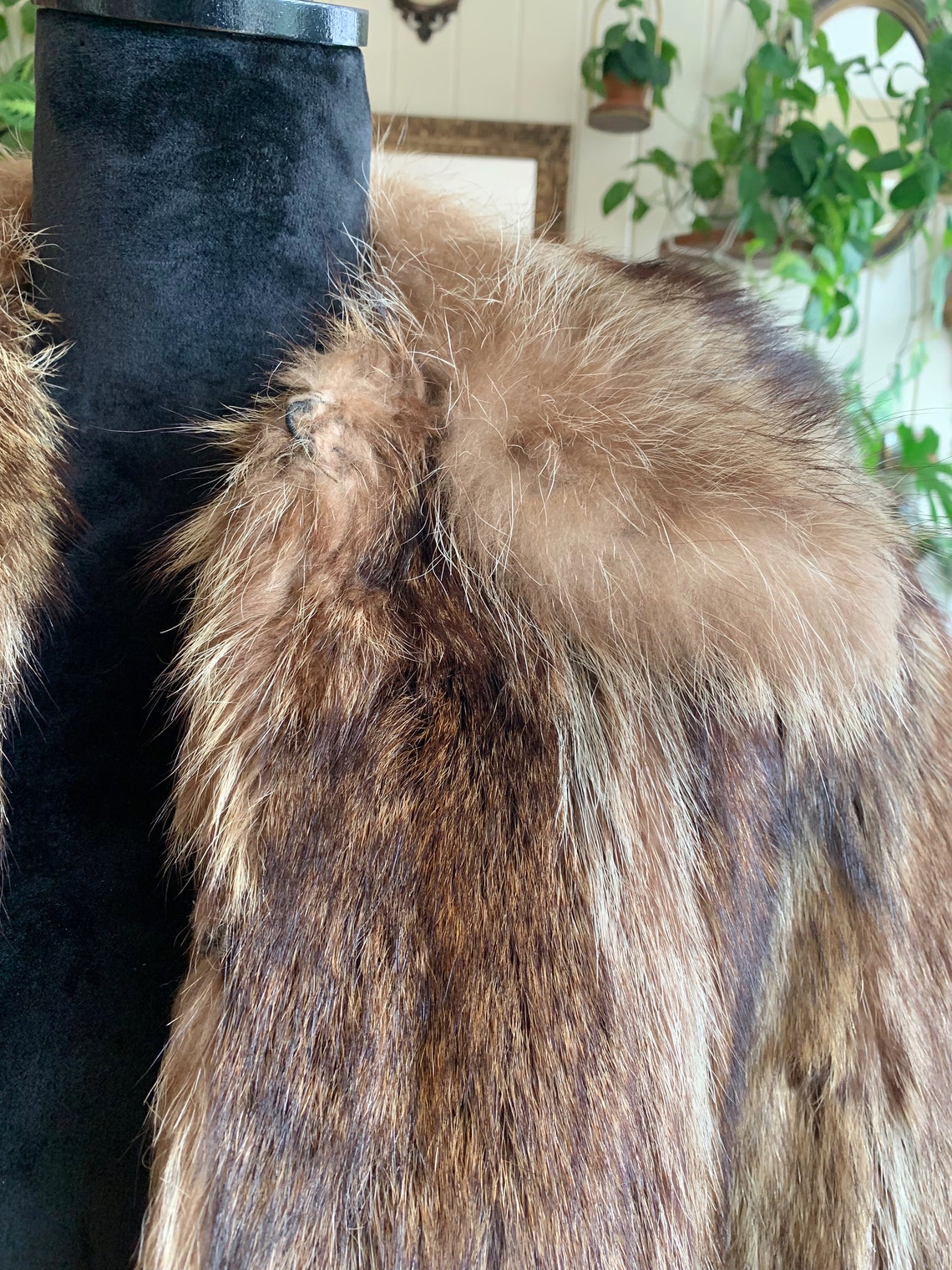 1940s Brown and Silver Wolf Fur Coat by Charles Gora's - Etsy