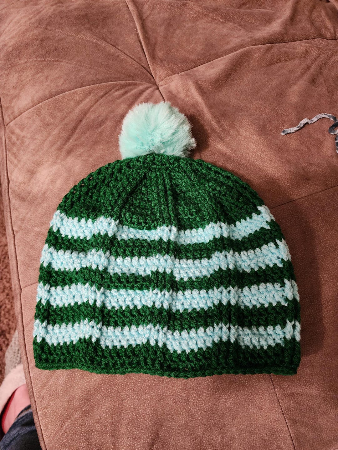 Striped Ridged Crochet Beanie Pattern. Intermediate Level. - Etsy