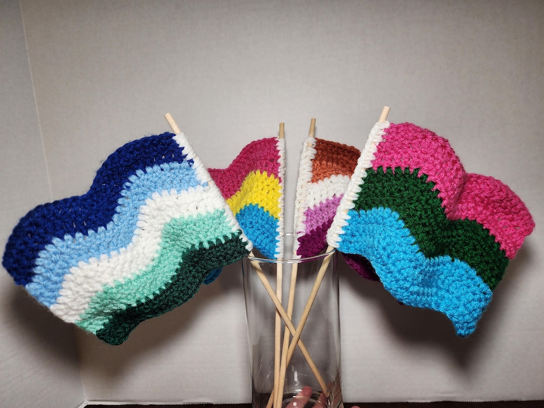 Crochet Pride Flag/car Hanger (with/without Rod) - Etsy