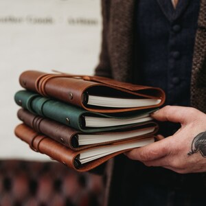 A5 Leather Ring Binder Journal - Refillable - Free Personalisation. 9 X ...