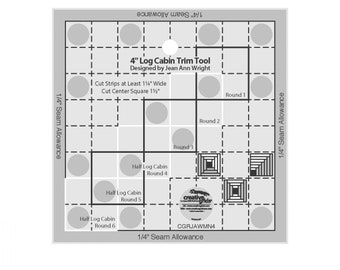 Creative Grids 4 in Log Cabin Trim Tool Quilt Ruler - Etsy