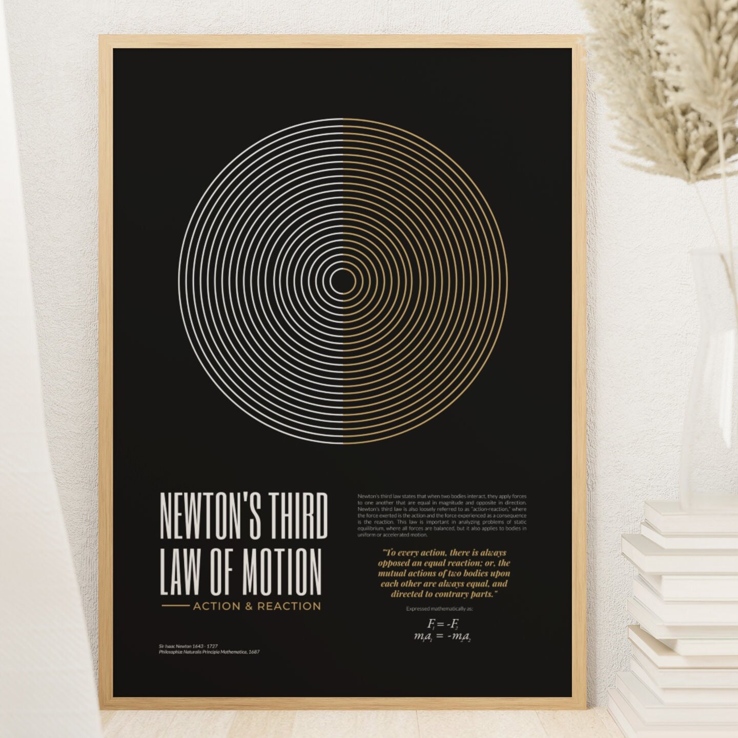 Isaac Newton Laws of Motion Set, Printable Wall Art, Science Lab Class ...
