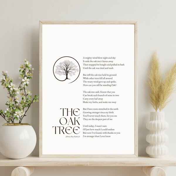 Oak Tree Poem - Etsy