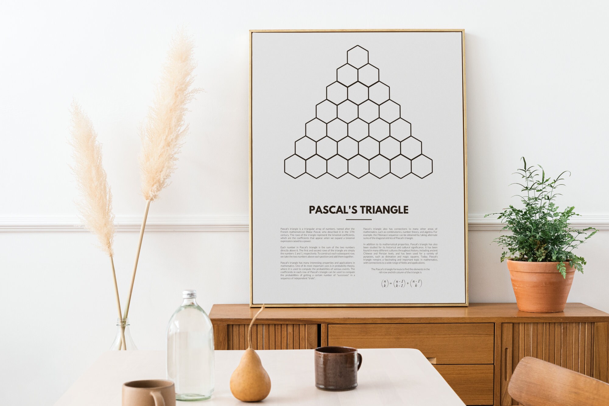 Blaise Pascal's Triangle Printable Wall Art Math Science Physics ...