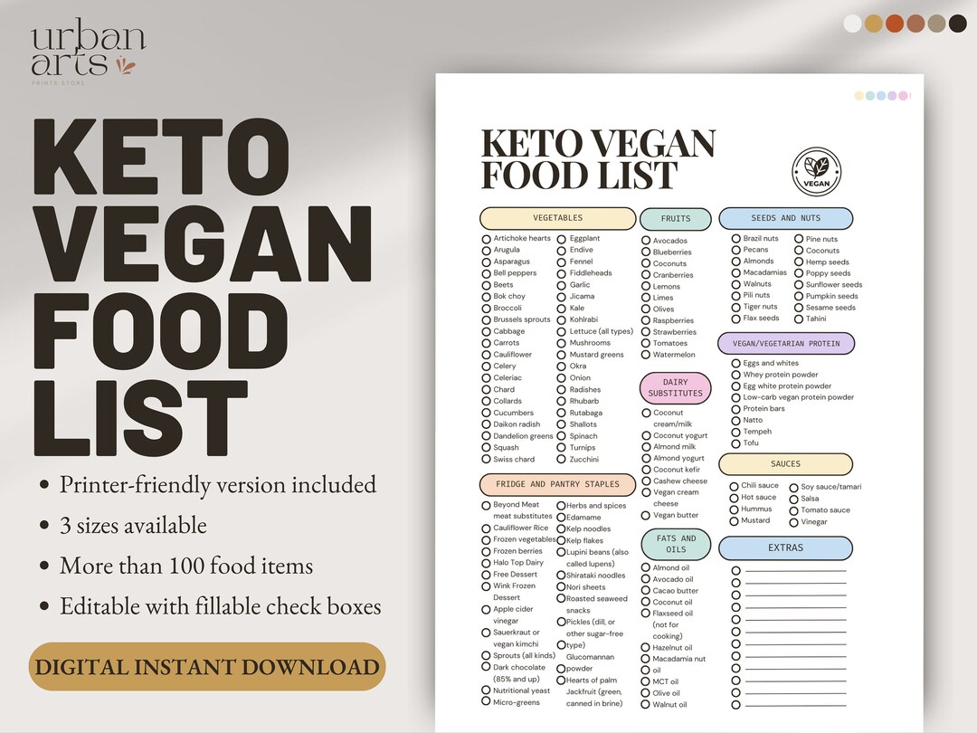 Keto Vegan Food List Healthy Dieting Intermittent Fasting Etsy de keto-vegan-food-list-healthy-dieting-intermittent-fasting-etsy-de