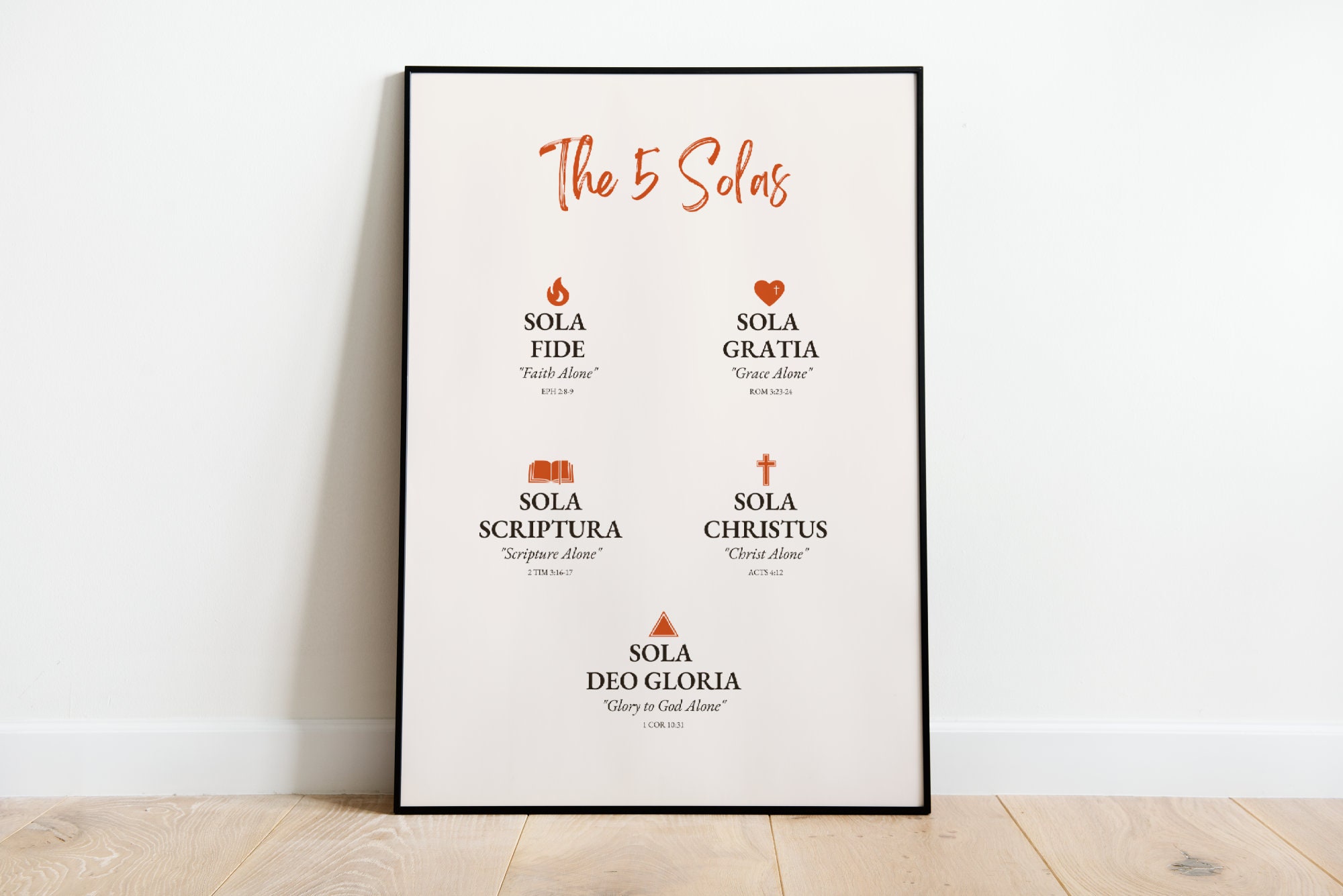 The 5 Solas Print Five Solas Printable Gifts for Christians - Etsy Portugal