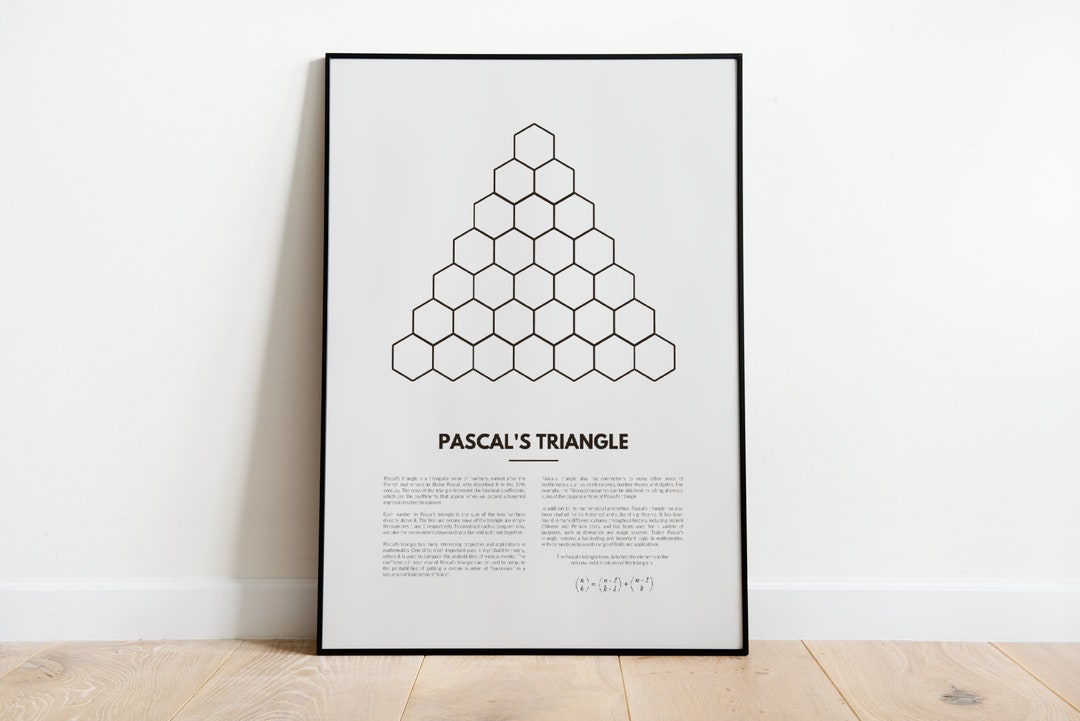 Blaise Pascal's Triangle Printable Wall Art Math Science Physics ...