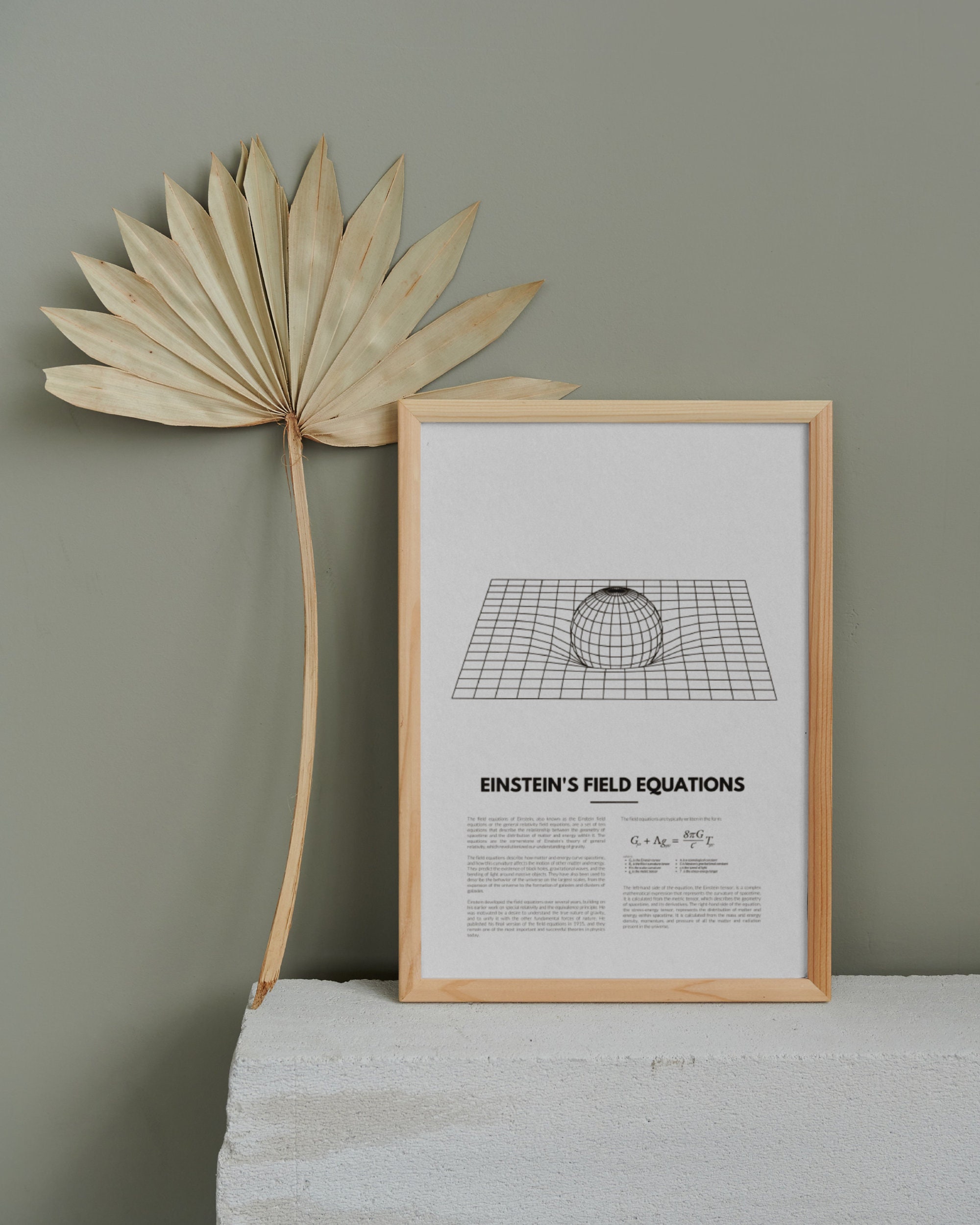 Albert Einstein Field Equations Poster Printable Wall Art - Etsy