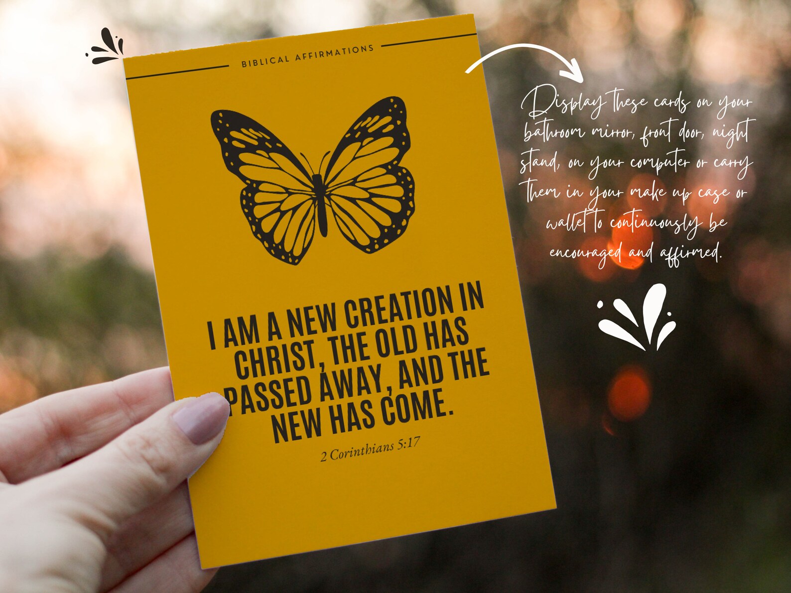 Biblical Affirmation Cards Printable Christian Affirmations - Etsy