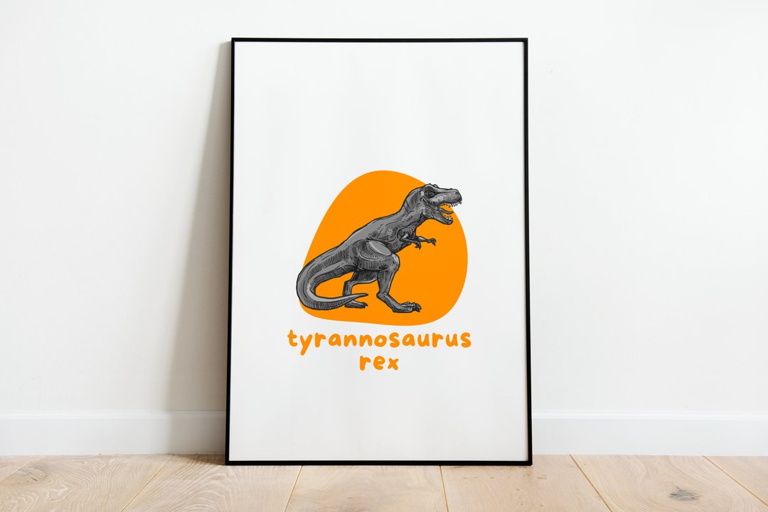 Tyrannosaurus Rex Printable Wall Art Cute T-rex Dinosaur Art Dinosaur ...