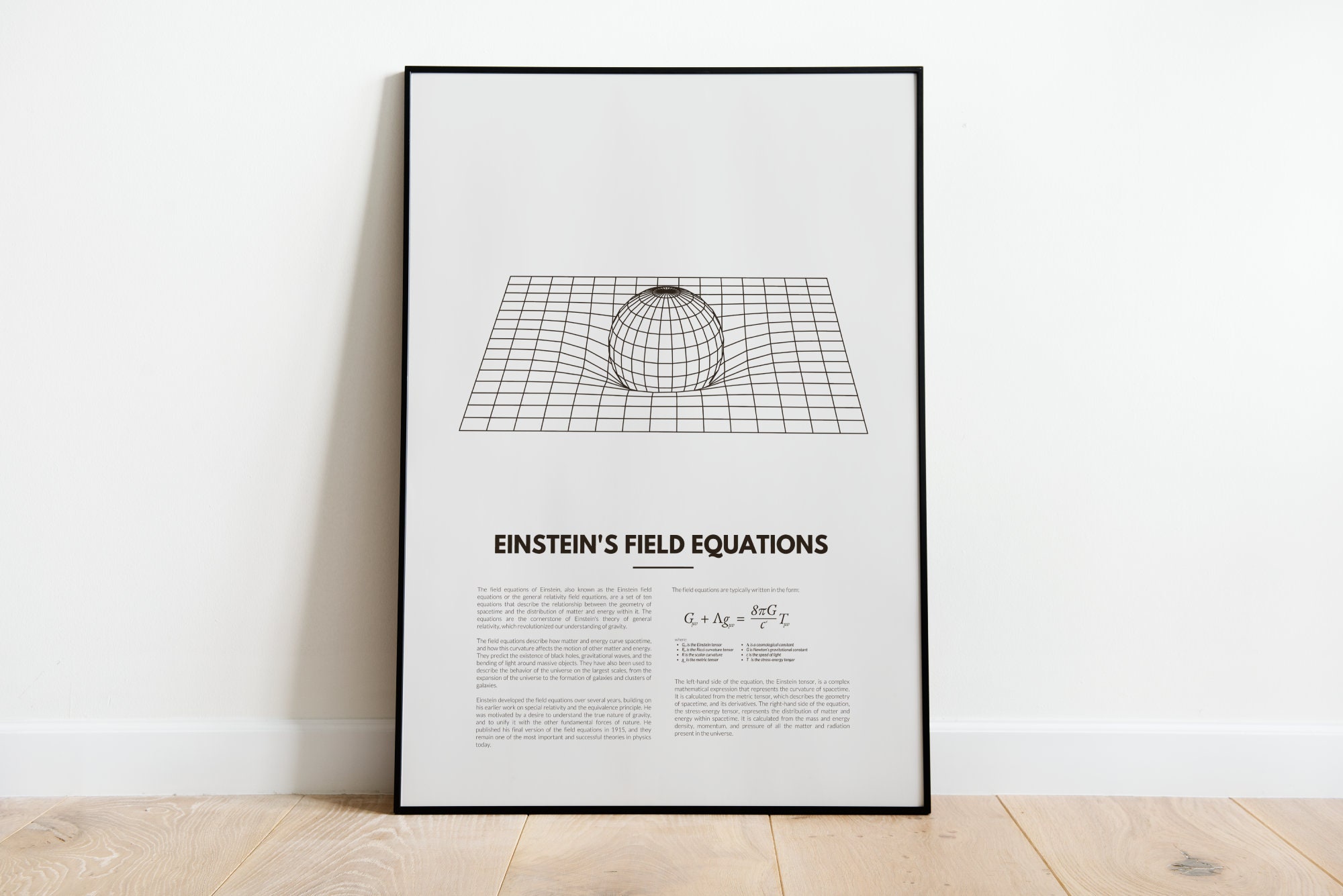 Albert Einstein Field Equations Poster Printable Wall Art - Etsy
