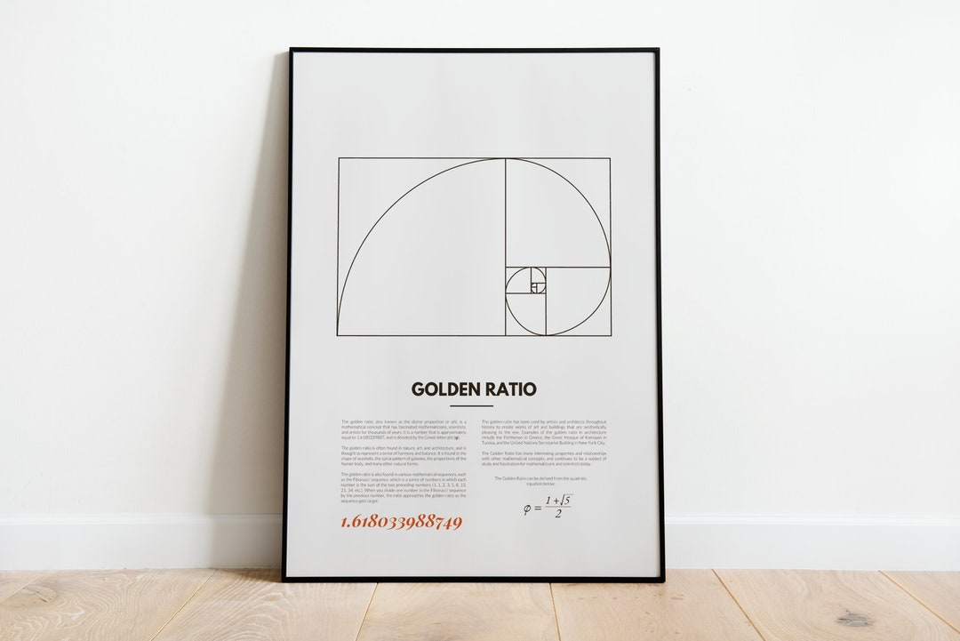 Golden Ratio Printable Wall Art Math Science Physics Printable Download ...