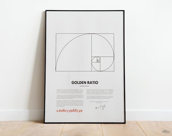 Golden Ratio Printable Wall Art Math Science Physics Printable Download ...