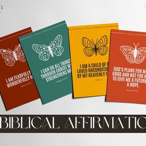 Biblical Affirmation Cards Printable Christian Affirmations - Etsy